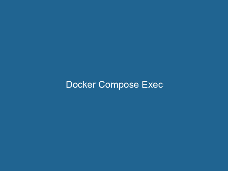 Docker Compose Exec | Dockerpros