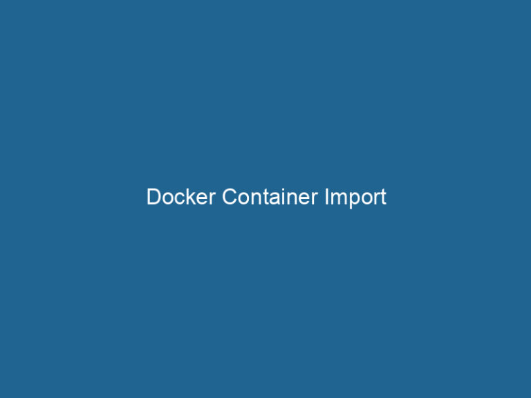 Docker Container Import - Dockerpros