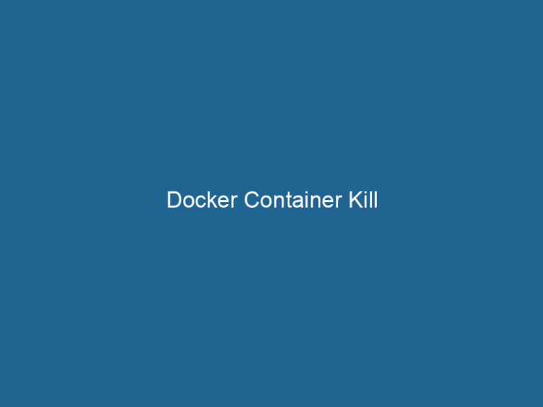 Docker Container Kill Dockerpros 0362