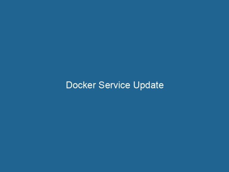 Docker Service Update | Dockerpros