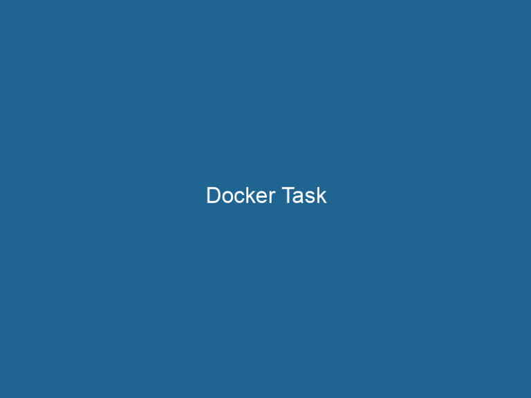 Docker Task | Dockerpros