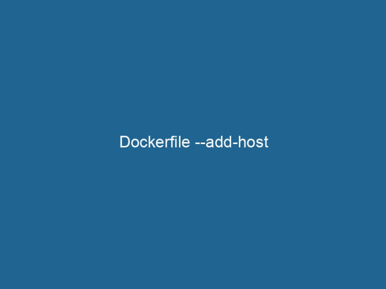Dockerfile Add Host Dockerpros