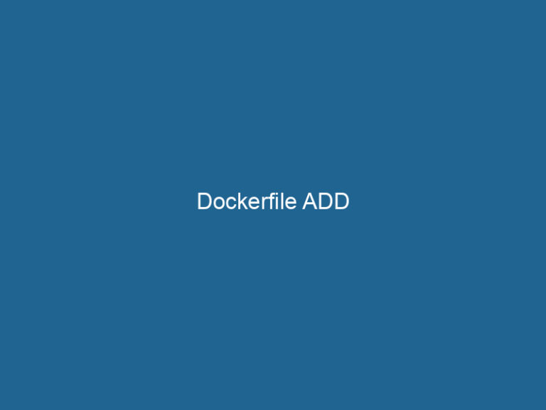 Dockerfile ADD | Dockerpros