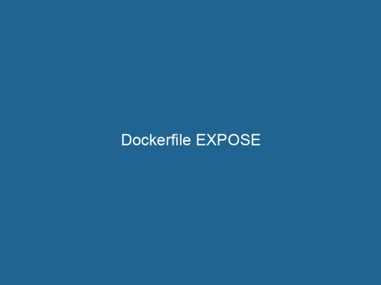 Dockerfile EXPOSE - Dockerpros