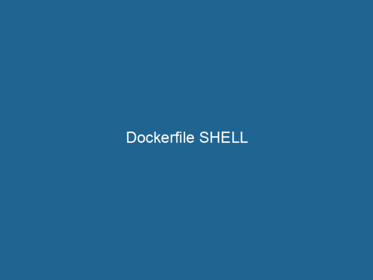 Dockerfile SHELL | Dockerpros